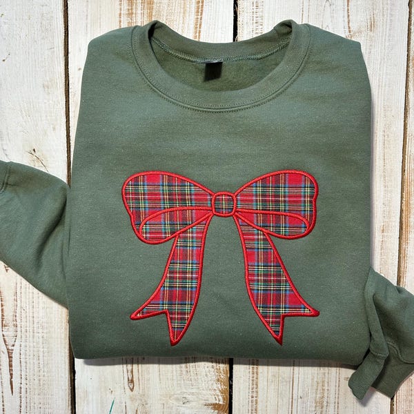 Kinley Bow Satin Stitch Applique Embroidery Design - Bow Applique ...