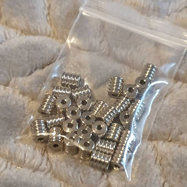 304 Stainless Steel Cross Button Metal Spacer Bead 2 Piece Lot CHOOSE ...