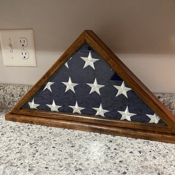 Cherry Wood Flag Display Case: USA Made (3 X 5 Flag) - Etsy