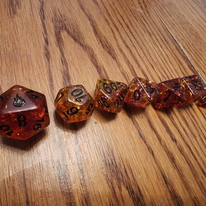 Midnight Koi Fish Dnd Dice Set for Dungeons and Dragons D20 TTRPG ...