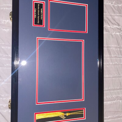 Custom Graduation Diploma Frame Tassel Photo Cap Engraving Display Case ...