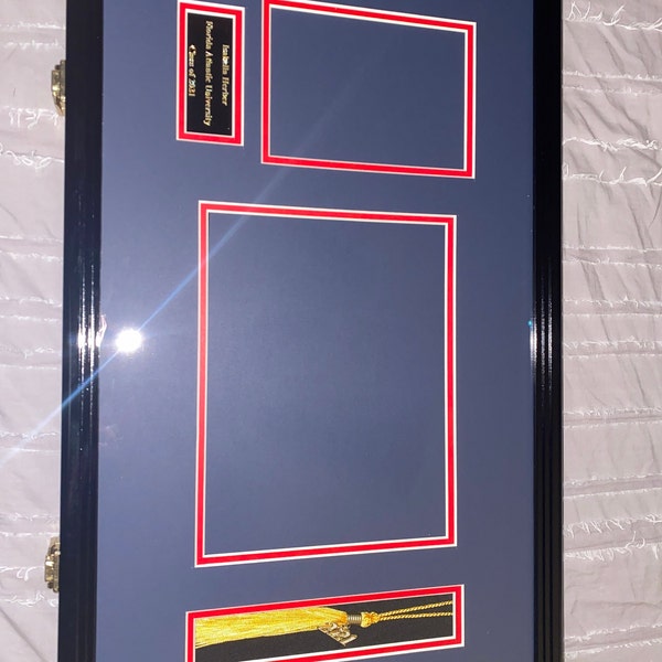 Custom Graduation Diploma Frame Tassel Photo Cap Engraving Display Case ...