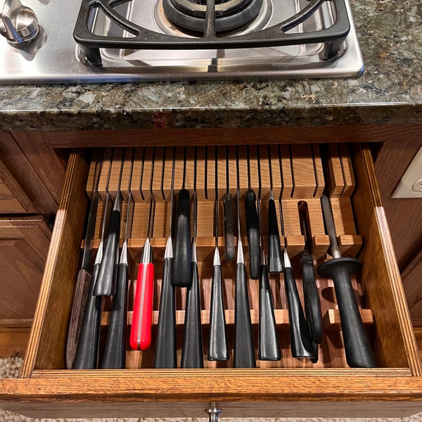 Custom In-drawer Knife Block - Etsy