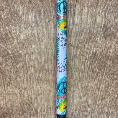 Taco Pen Wrap, Taco Tuesday Pen Wrap, Glitter Pen Wraps, Foodie Pen ...