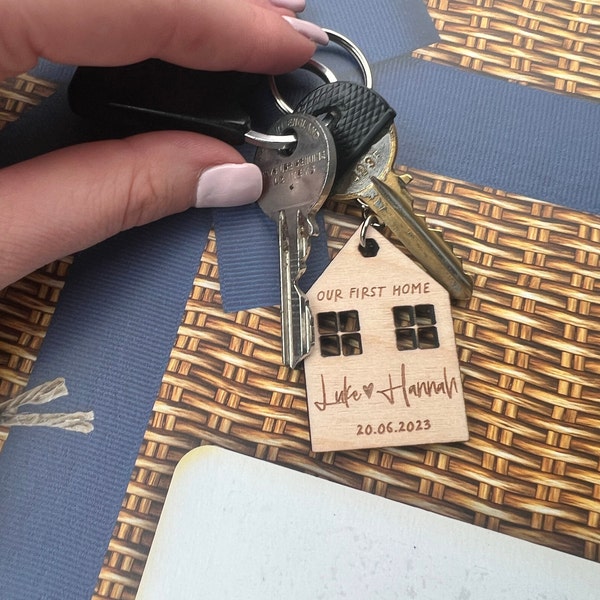 First Home Keyring, Our First Home Gift, First Home Keychain ...