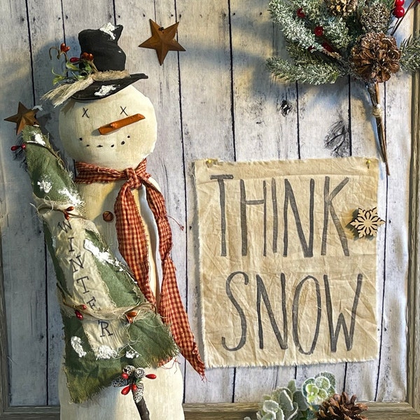DIGITAL FILE Primitive Let It Snow, Man Doll, Bowl Fillers, Ornies ...
