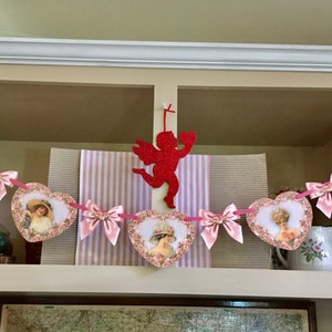 Vintage Style, Valentine's Day Banner, Garland, Valentine Bunting ...