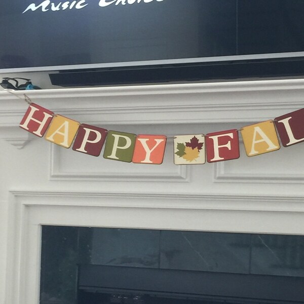 As Seen in HGTV Magazine, Happy Fall Banner, Happy Fall Sign, Fall Home ...