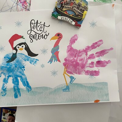 Christmas Handprint Footprint Craft , Christmas Handprint Art, Kids ...