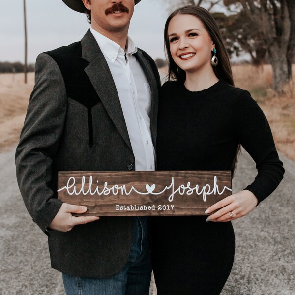 Personalized Couple Names Sign | Wedding Gift Idea | Anniversary Gift ...