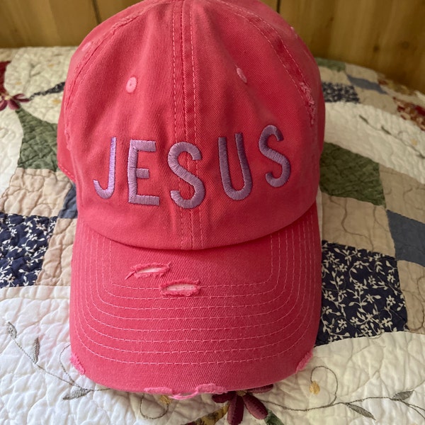 Jesus Hat, Custom Trucker Hat for Women, Distressed Baseball Cap, Jesus ...