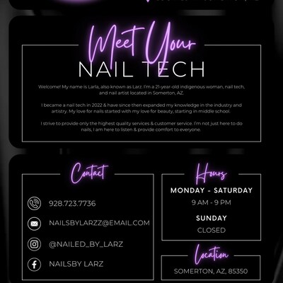 Nail Tech Acuity Scheduling Template Nail Tech Branding Nail Tech ...