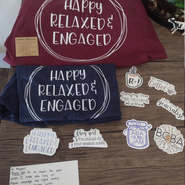 HRE Shirt | Happy Relax & Engaged Shirt | Applied Behavior Analysis ...