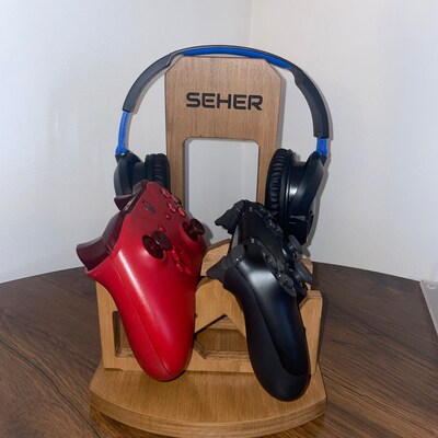 Personalized Wooden Headphone Stand for Boyfriend, Christmas Gifts ...