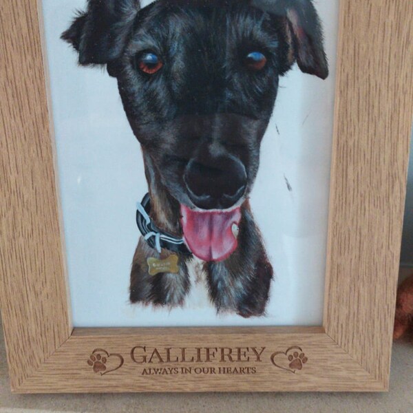 Personalised Dog Memorial Photo Frame Keepsake Engraved Forever Loved ...
