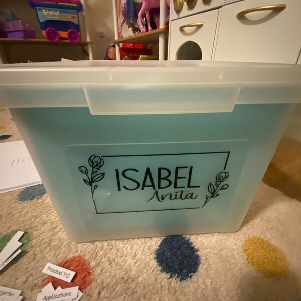 Milestone Tote , Baby Memory Box , Kids Keepsake Box , Kids File Box ...