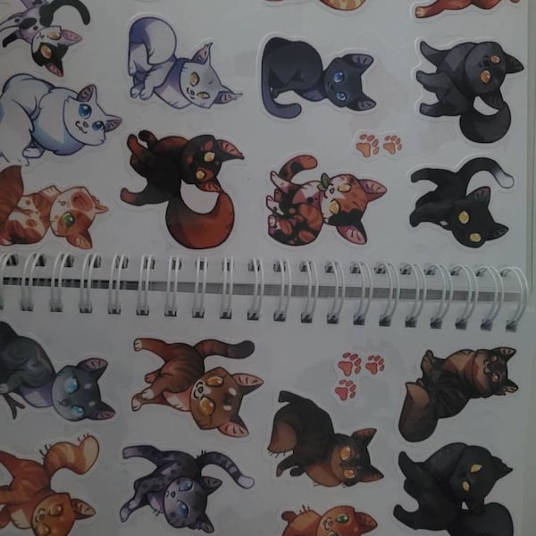 Warrior Cats Sticker Sheet Set - Glossy Vinyl Stickers With Cats ...
