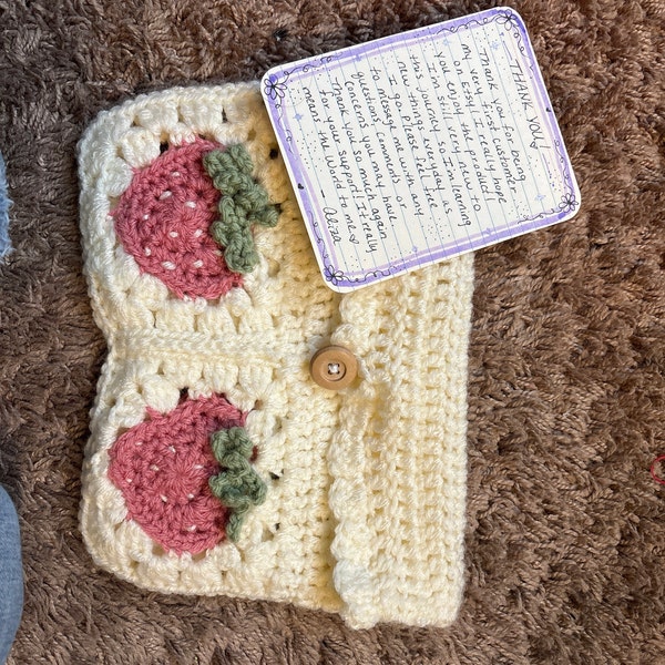 Crochet Granny Square Book Cover - Etsy