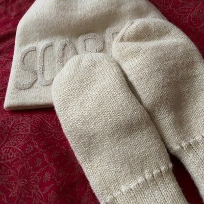 Knit Wool Mittens, Soft Lamb Wool With Wool Lining Inside, Keeps Your ...