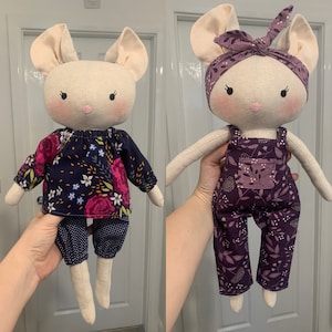 Mouse Sewing Pattern PDF make a Cloth Mouse Doll / Stuffed Animal Toy ...