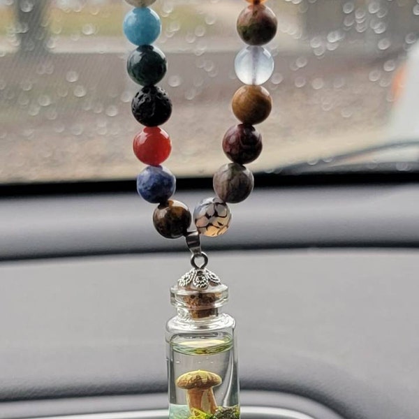 Cystal Mushroom Necklace: Handmade Glass Bottle Necklace - Etsy