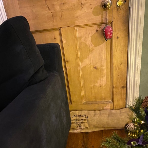 Hessian Burlap Door Window Draft Stopper (draught Excluder). Gift ...