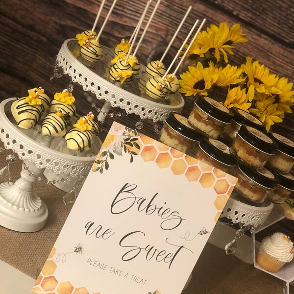 Babies Are Sweet Sign // Bee Baby Shower, Bee Theme, Baby Bee ...