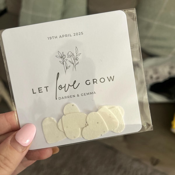 Wedding Favours - Plantable Wedding Favours - Seed Wedding Favours ...