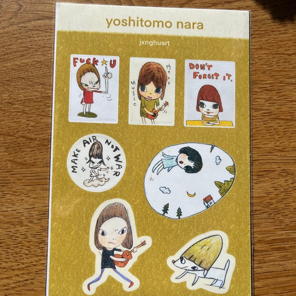 Yoshitomo Nara Sticker Sheet - for Bullet Journal, Bujo, Planner ...