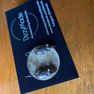 Hypoallergenic Little Rat/mouse Dangle Earrings - Etsy