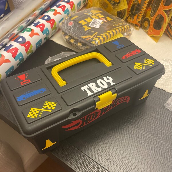 Personalized Tool Box, Car Theme, Personalized Christmas Gift, Birthday ...