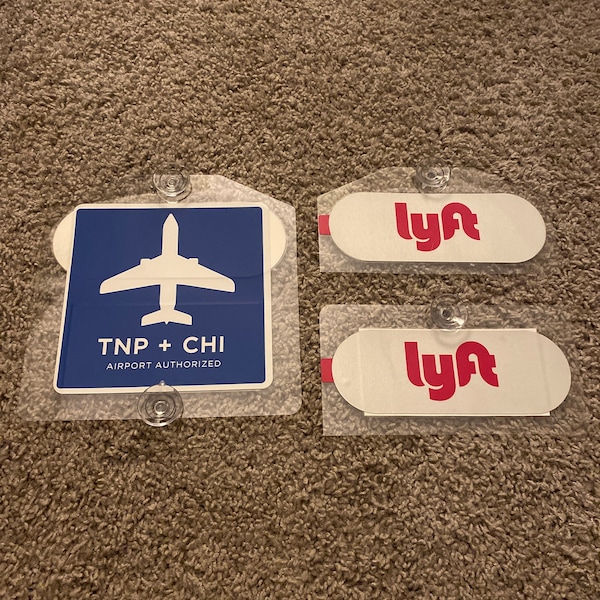 Place Lyft / Uber Signs Here Label Placard Sign Removable Holder (pair ...