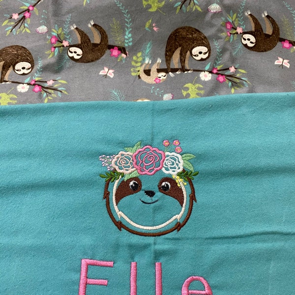 Sloth Face, Pretty Eyes Sloth, Sloth With Roses Floral Crown Applique ...