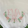 Evy Heirloom Floral Flower With Ribbon Bow Monogram Frame Border ...