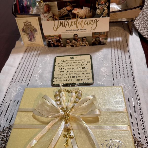 Fancy Personalized Cross Corsage (capias ) With Bouquet & Pin - Set of ...