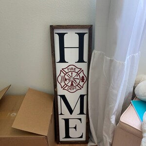 Firefighter home Wood Sign Firefighter Decor Firefighter Gift Maltese ...