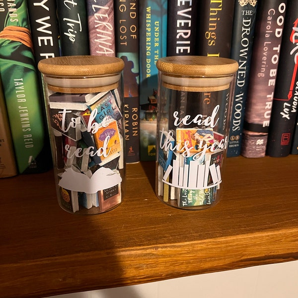 To Be Read and Shelved Jars TBR Jar Pair - Etsy UK