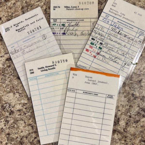 Library Check Out Card Bookmark Vintage-one RANDOM - Etsy