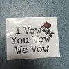 I Vow.you Vow.we Vow.sticker, Kindle Stickers, Waterproof Sticker, Book ...