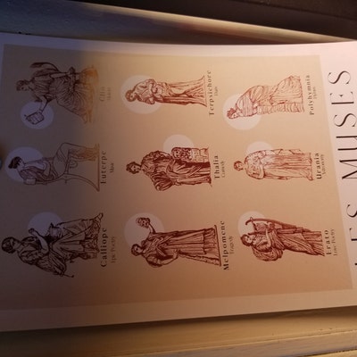 Les Muses Poster, the Nine Muses Print, Greek Muses Art, Ancient Greek ...