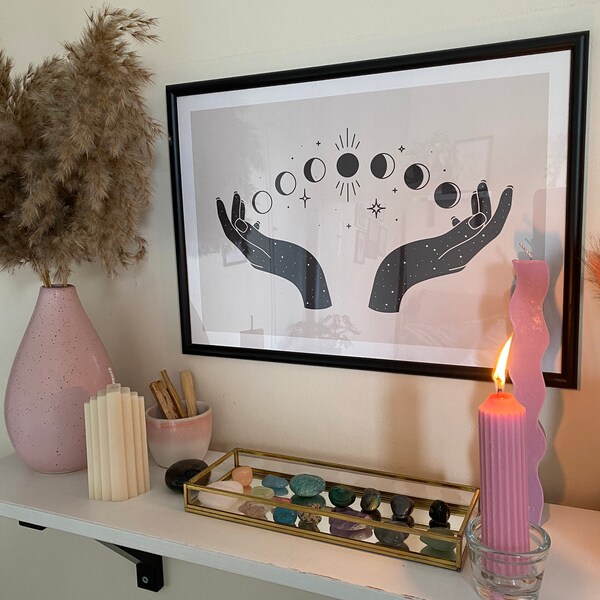 Moon Hands | Art Print - Etsy
