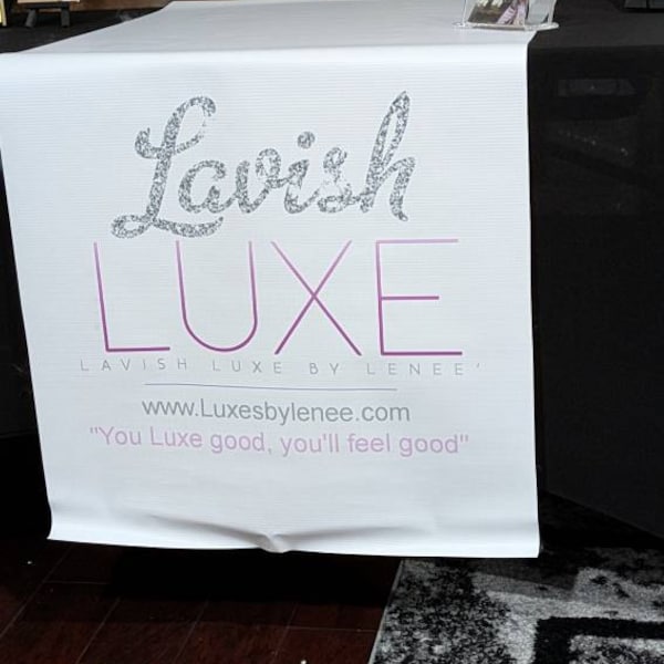 Custom Table Runner With Business Logo, Custom Table Runner for Events ...