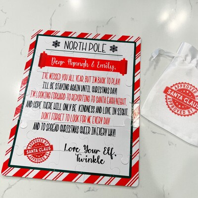 Elf Arrival Puzzle Gift From Elf - Etsy