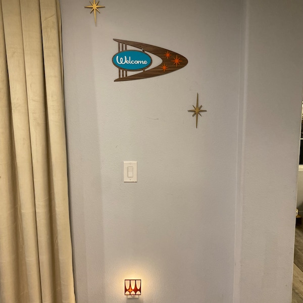 Mid-century Modern Welcome Sign 2, Mid-century Modern, MCM, Mid Century ...