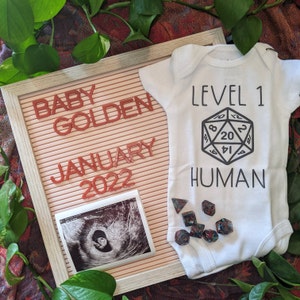 Level One Human Baby Bodysuit MMO RPG Twenty Sided Die - Etsy