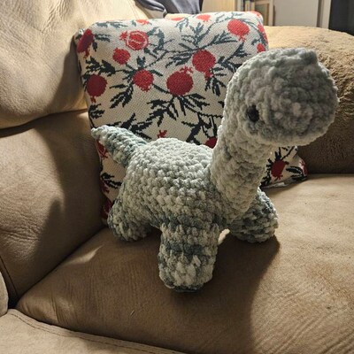 PATTERN: No Sew Amigurumi Crochet Pattern, Bronto the Dinosaur Plush , Brontosaurus, Dino ...