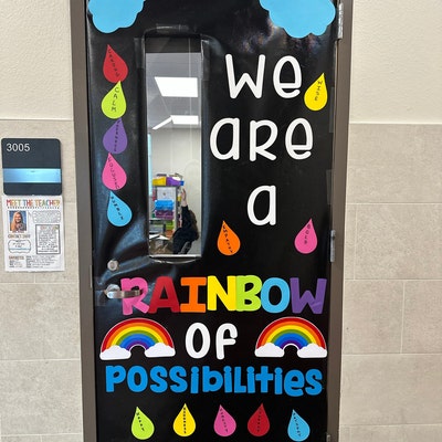 RAINBOW OF POSSIBILITIES School Door Decoration, Classroom Door, Door ...