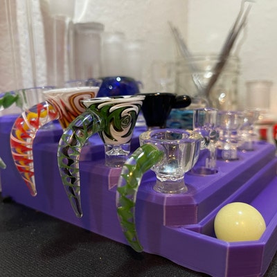 3D Printed Bowl Display Stand With Downstem Holders and Storage Tray - Etsy