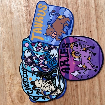 Aries Vinyl Sticker, Zodiac Sticker, Astrological Sign, Waterproof ...