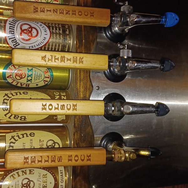 Custom Tap Handle – Personalized 6” Laser Engraved Maple, Cherry, or ...